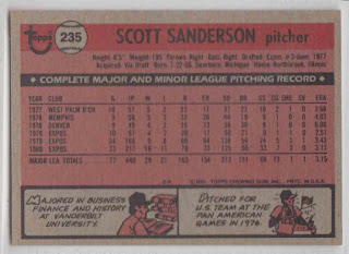 Baseball Cards Come to Life!: 1981 Topps Scott Sanderson