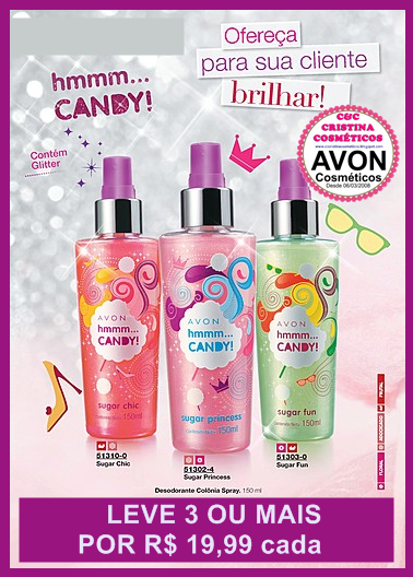 AVON HMMM CANDY SUGAR | AVON DATAS ESPECIAIS