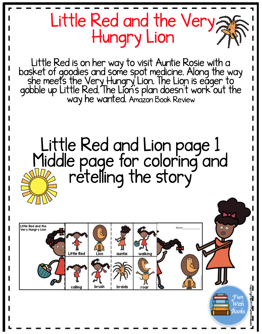 LITTLE RED AND THE VERY HUNGRY LION BOOK UNIT AND CRAFT ~ Book Units by ...