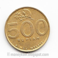 Uang Logam Indonesia 500 rupiah kuningan variasi emisi 1997, 2000, 2001 ...