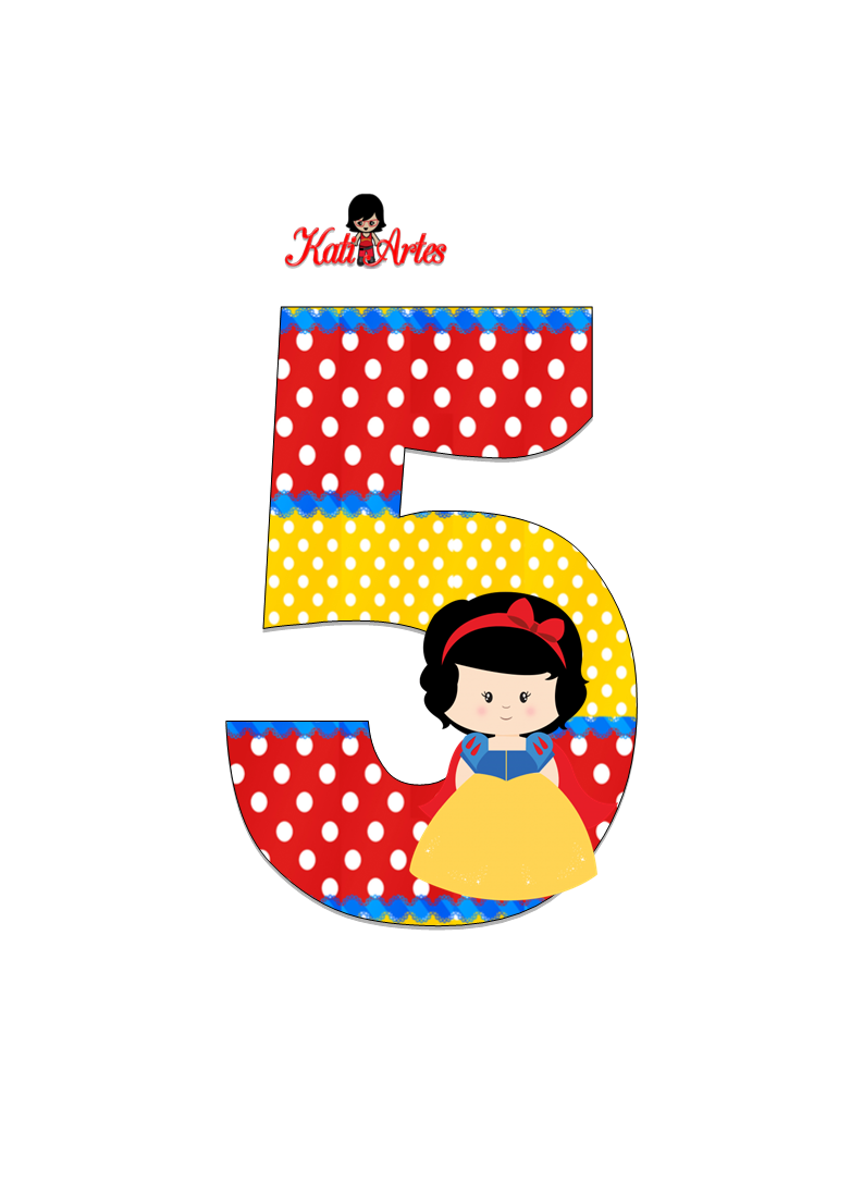 Números de Blancanieves Bebé. Snow White Baby Nummbers. - Oh my Alfabetos!