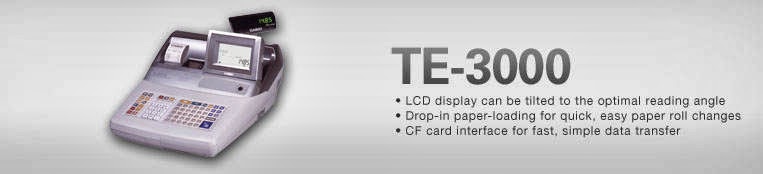Cash Registers Casio TE-3000 - Pusat Mesin Kasir