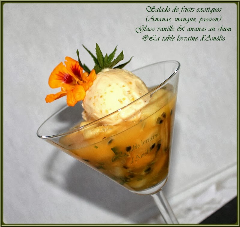 LA TABLE LORRAINE D'AMELIE: Salade de fruits exotiques (Ananas, mangue ...