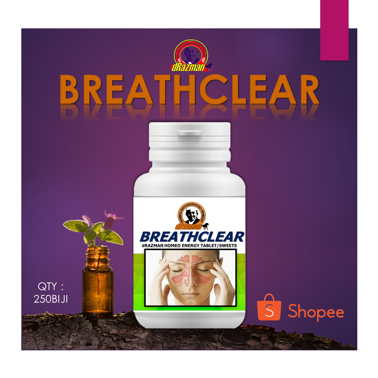 dRAZMAN HOMEO-NATUROPATHIC BREATHCLEAR (KALI BICH 200x)