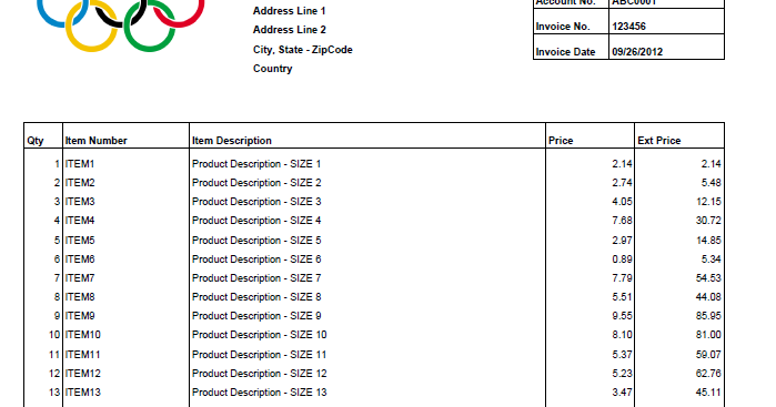 Itext Invoice Example Invoice Template