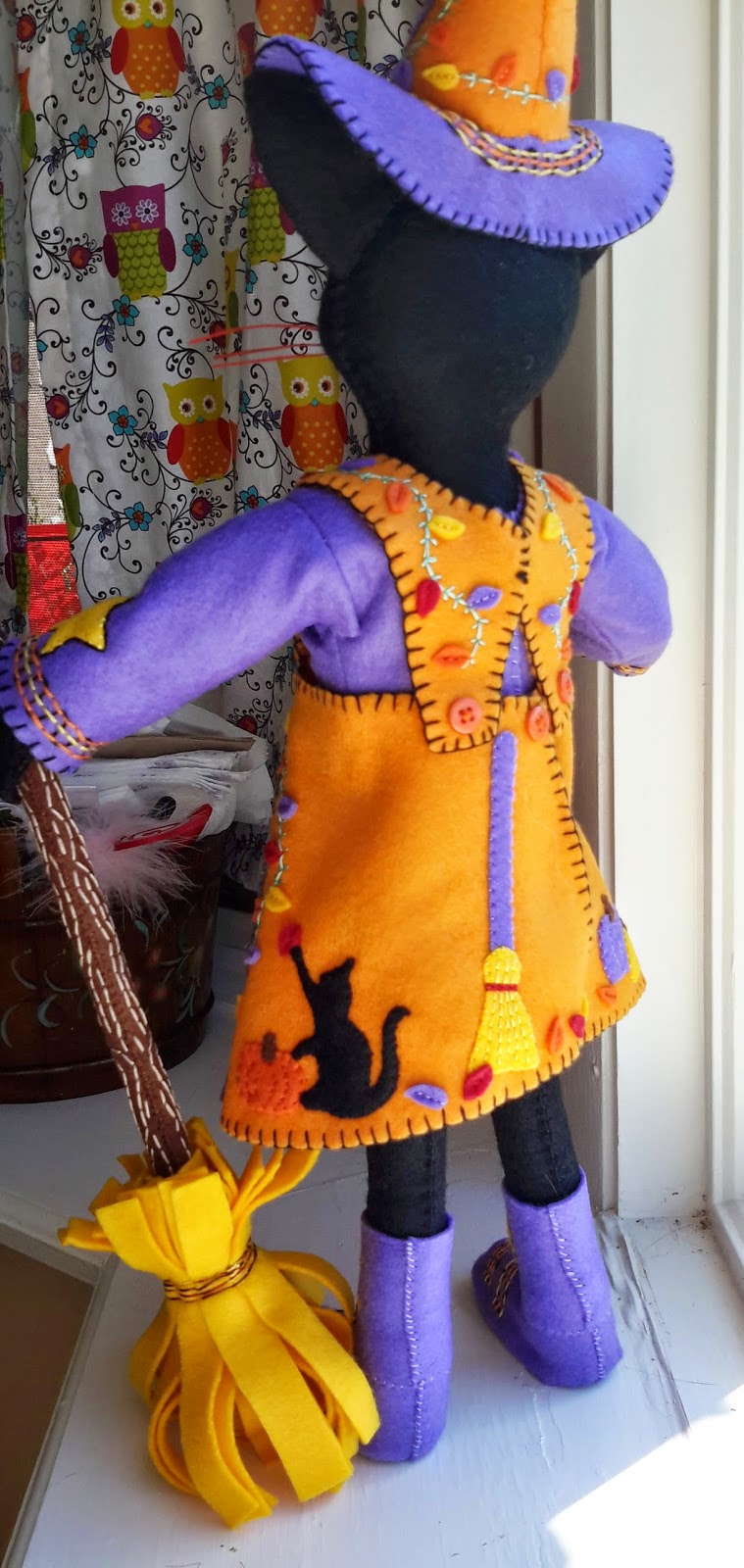 The Sassy Pack Rat: Finally I Can Show My Finished Piece: Black Cat Witch