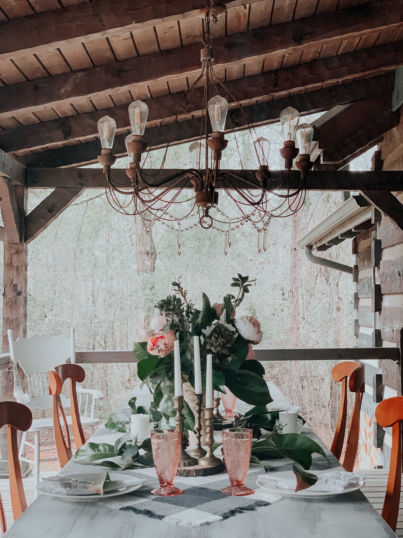 Rustic Pink Winter Tablescape | The Roots of Home