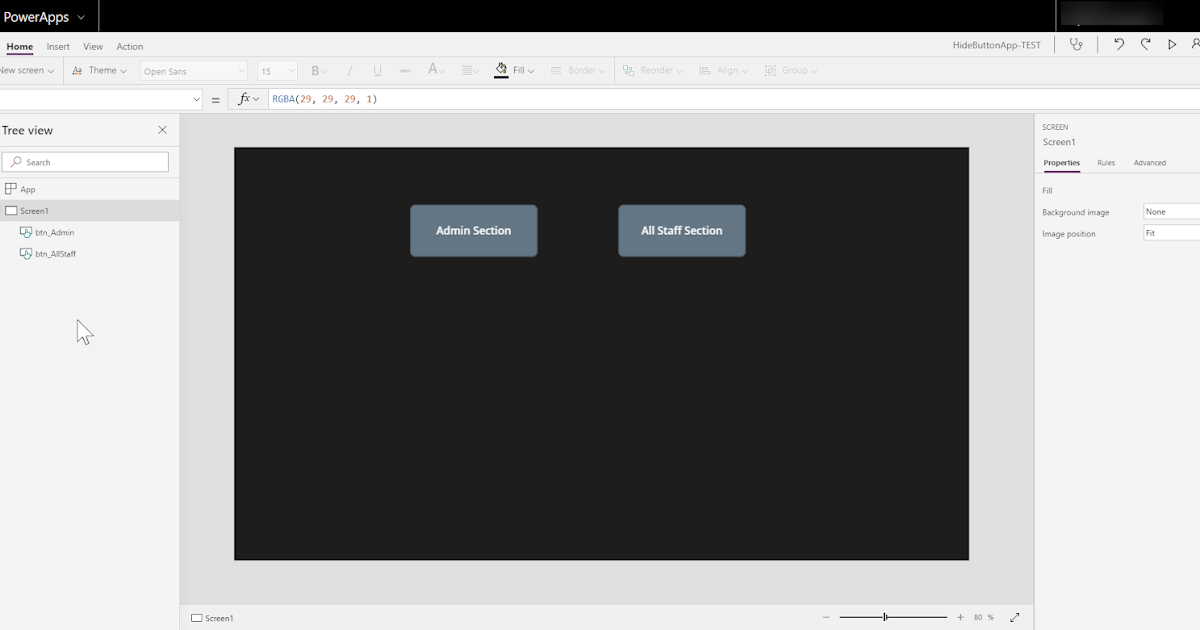 PowerApps - Hide Buttons & Objects based on Office 365 Group Membership
