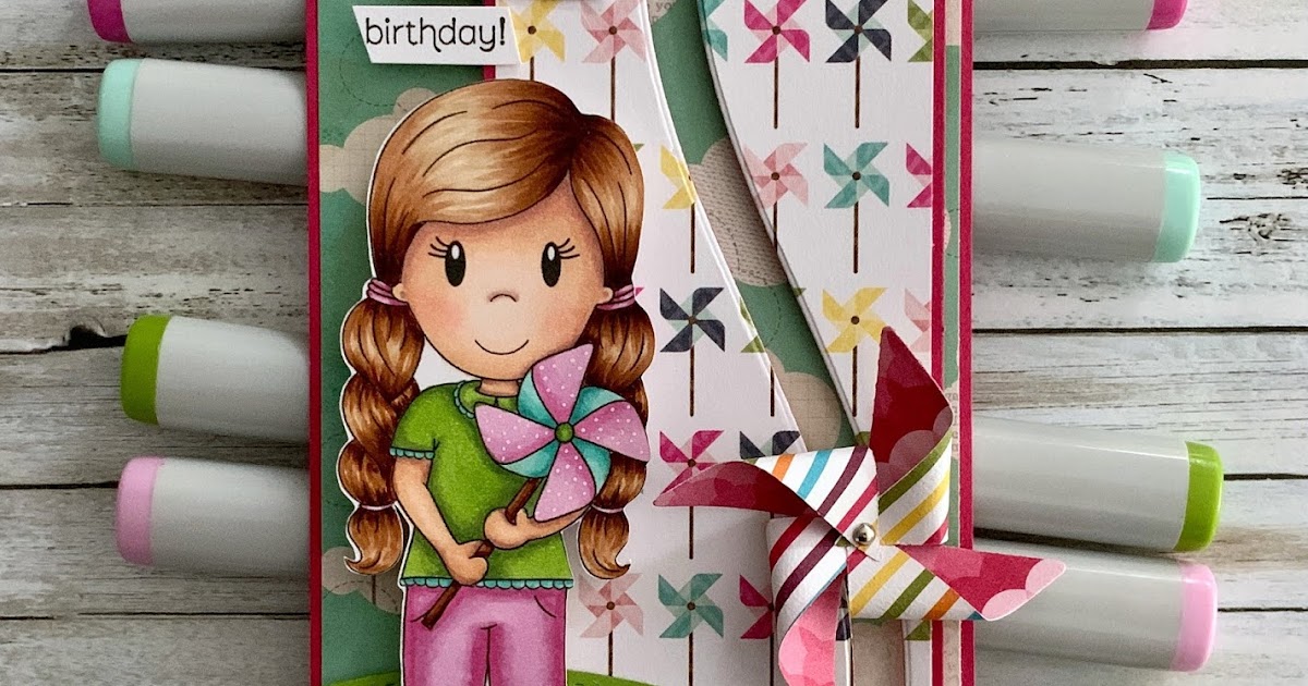 Paper Nest Dolls: Twirly-Whirly Birthday Card