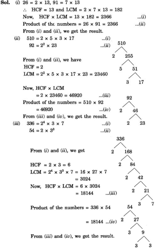 NCERT Solutions for Chapter 1 Real Numbers Class 10 Maths