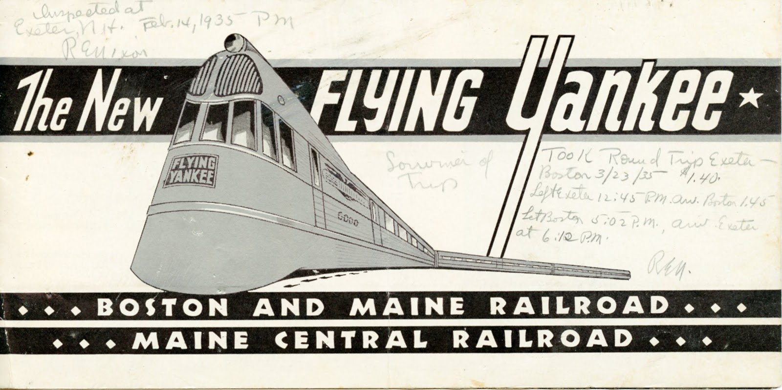 Waving at the Flying Yankee