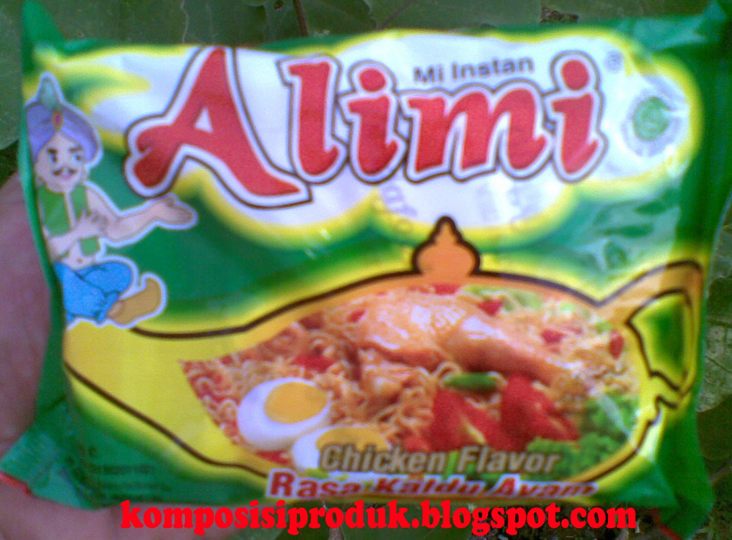 Mie Instant Alimi Kaldu Ayam 60 Gram - Komposisi Produk