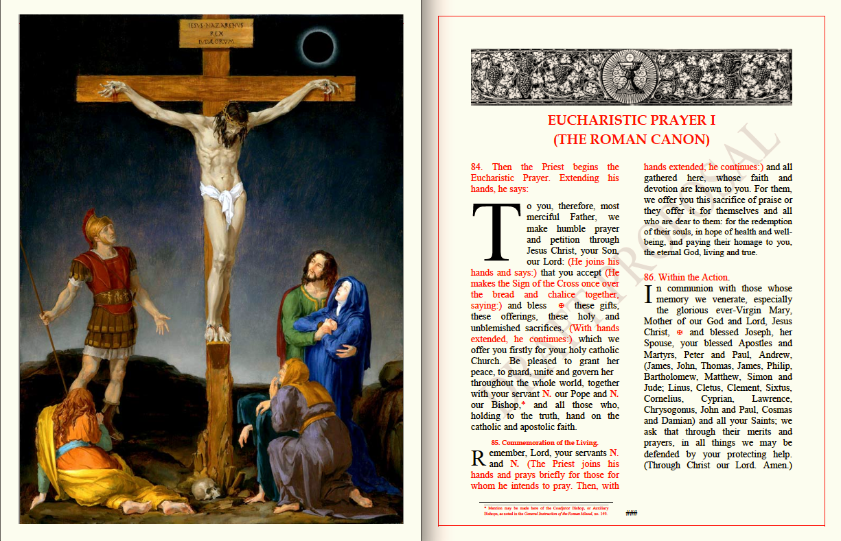 The Modern Roman Missal Traditionally Typeset and Laid Out ~ Liturgical ...