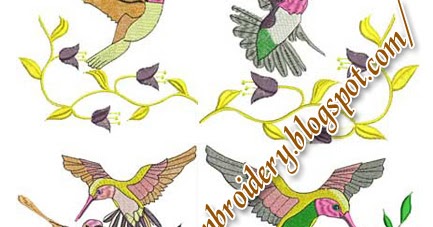 Dreams Free Embroidery: Hummingbird Free Embroidery