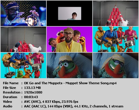 musicvideos: [OK Go and The Muppets][Muppet Show Theme Song]