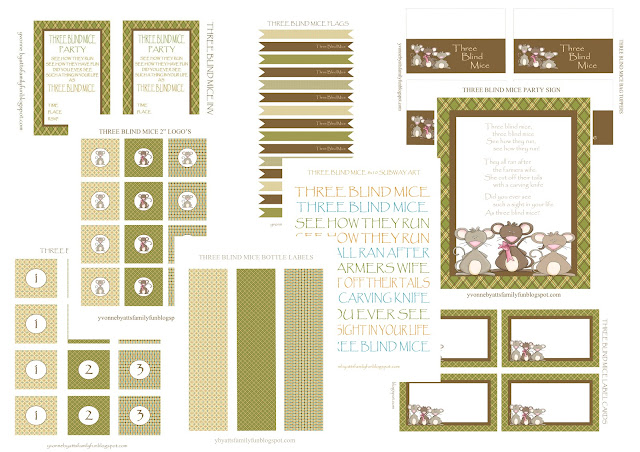 Yvonne Byatt's Family Fun: Three Blind Mice Party Ideas