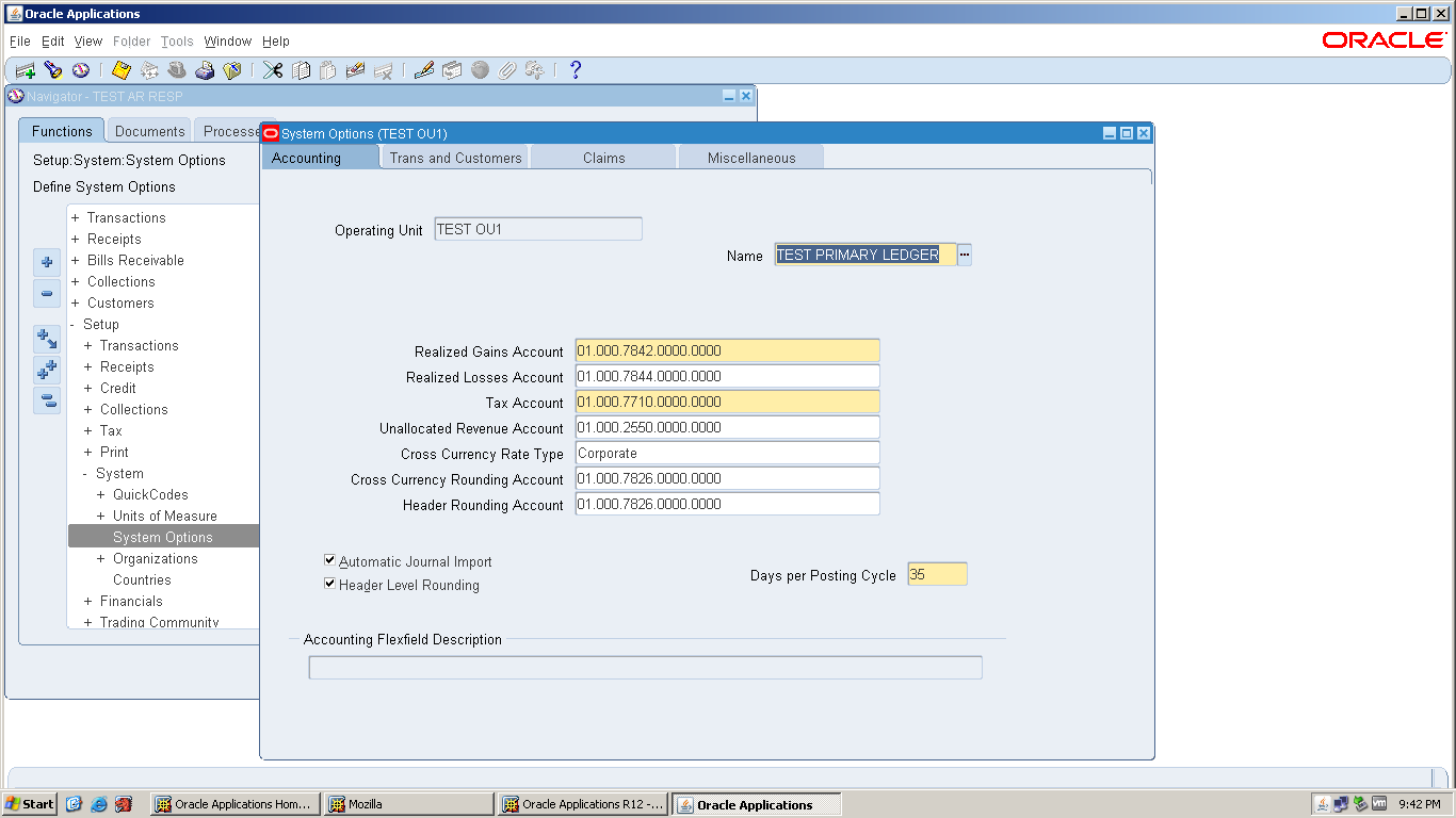Oracle Apps Functional Oracle Accounts Receivables Setup