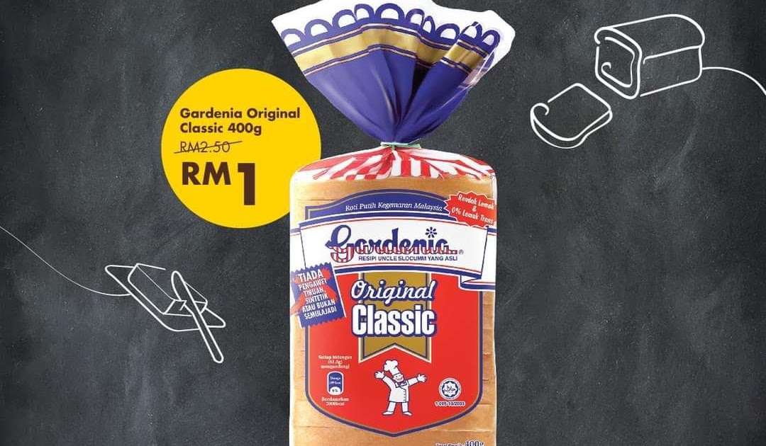 Teka Teki Roti Gardenia Original Classic 400g RM2.50 Turun Harga RM1