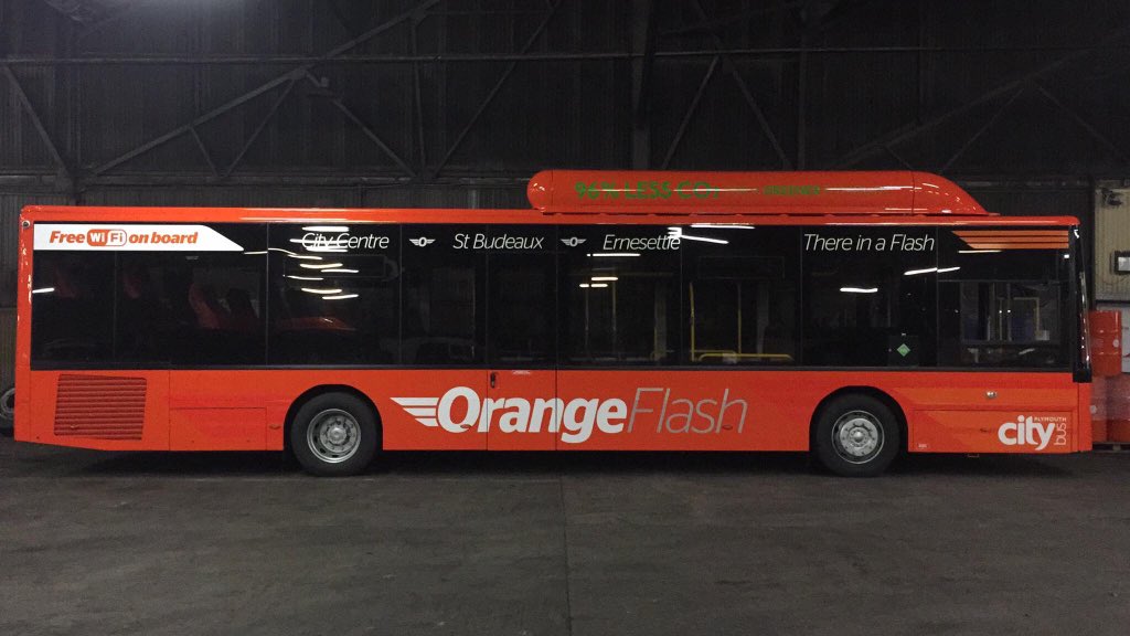 Steve's Bus & Train Page: Gas Buses Go Orange