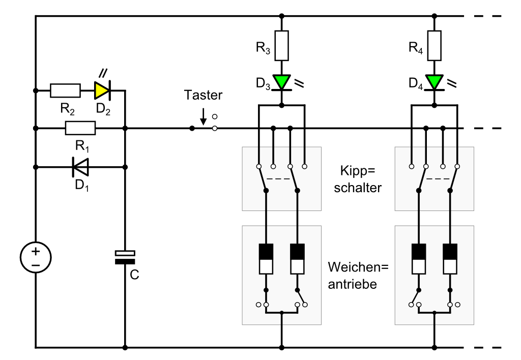 Modellbahn-Technik-Blog: Strombegrenzung für Weichenantriebe
