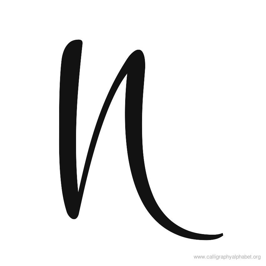 Fancy Cursive Letter N - Birthday Letter