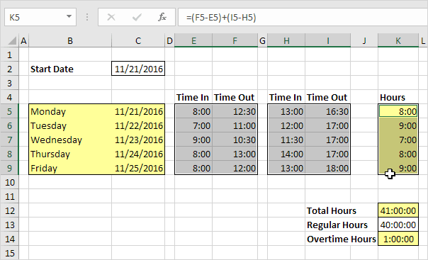 How To Create A Weekly Timesheet In Excel Invoice Template How To Create A Weekly Timesheet In Excel Invoice Template