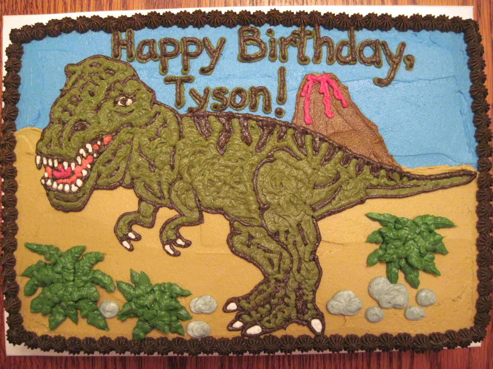Erin's Custom Cakes: TYrannosaurus Rex Cake