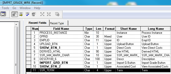 Generate Dynamic Drop-down List with SQL Script in Peoplesoft Pages