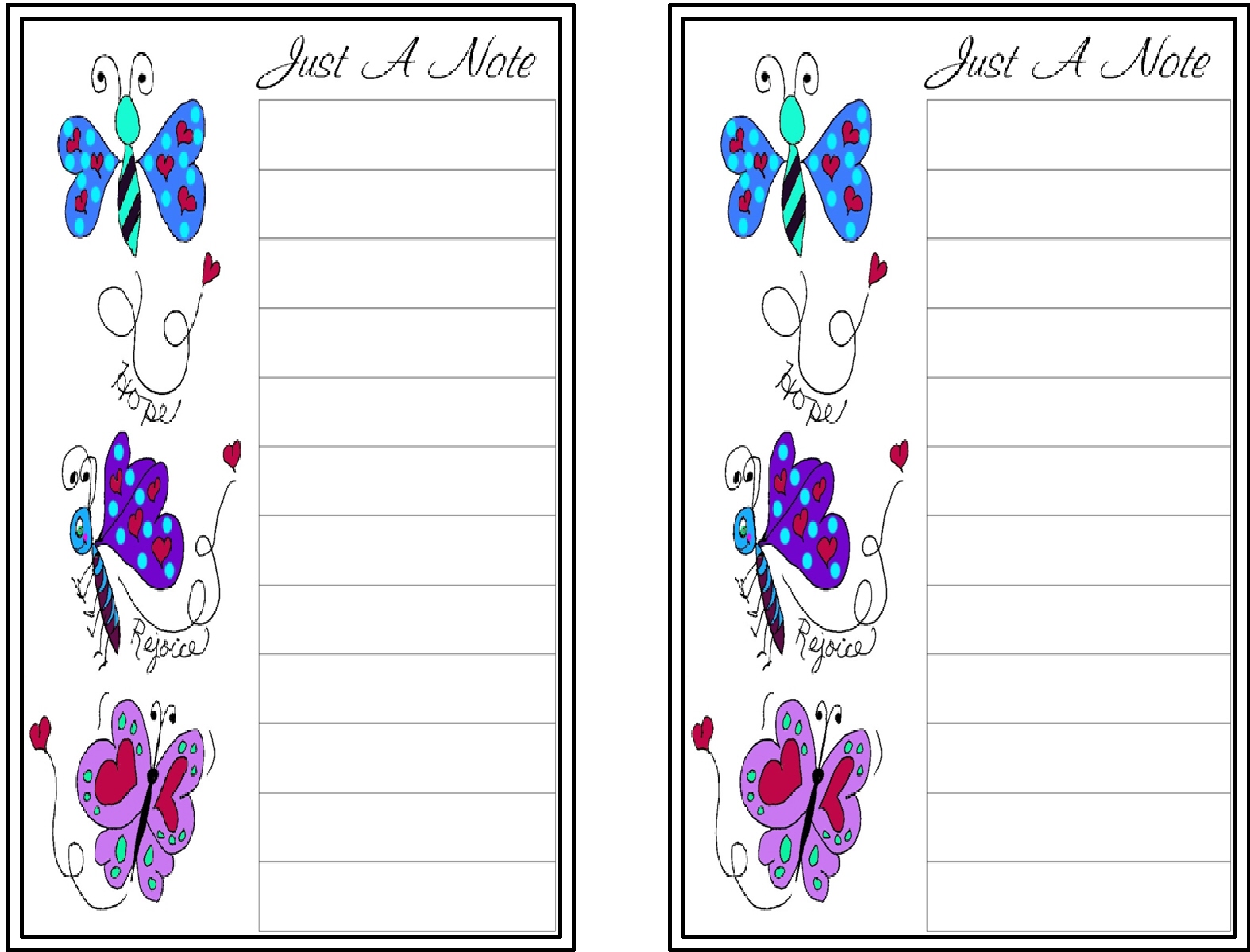 Home Drawn Butterflies With Hearts\ Valentine