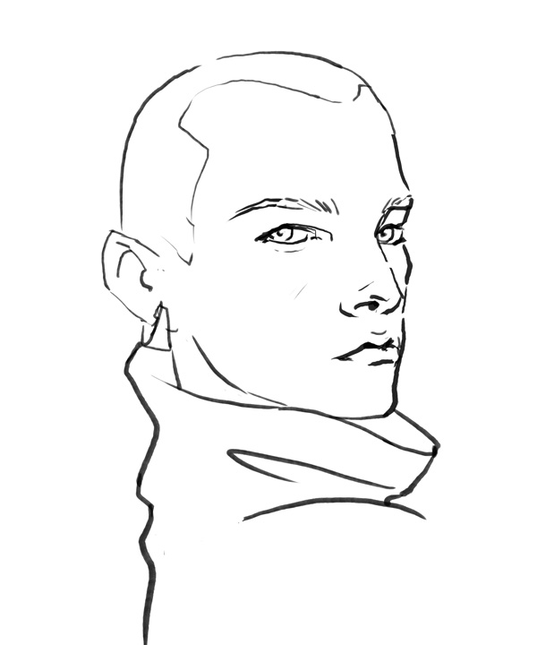 Androgynous Face Drawing