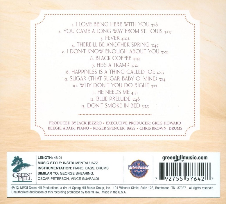 egroj world: Beegie Adair • I Love Being Here With You