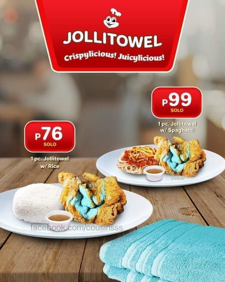 Jollibee now serves crispy fried towels ~ Wazzup Pilipinas News and Events