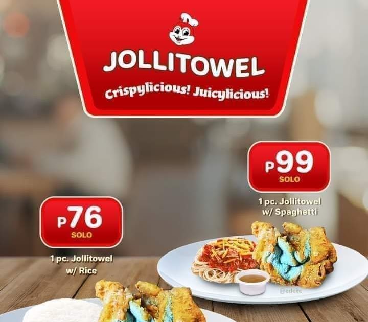 Jollibee now serves crispy fried towels ~ Wazzup Pilipinas News and Events