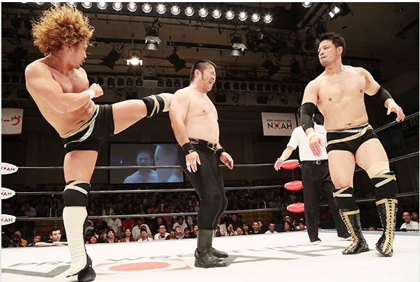 (NOAH) Akitoshi Saito & Masao Inoue, failing to take the tag titles ...