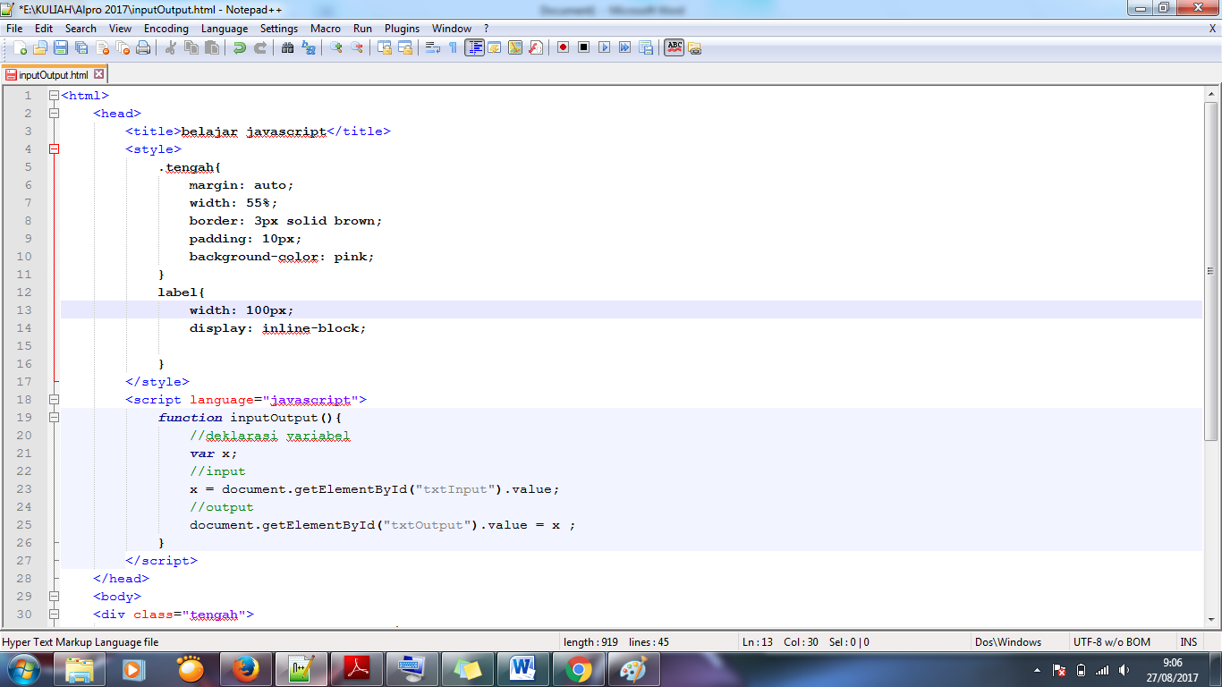 Pengetahuan Teknik Informatika: Bahasa Pemrograman JavaScript