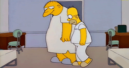 Simpson gif: Homero Simpson y Michael Jackson en el Manicomio