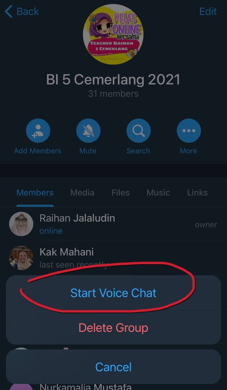 Cara Menggunakan Voice Chat Telegram Untuk PdPR - Raihan Jalaludin's Blog