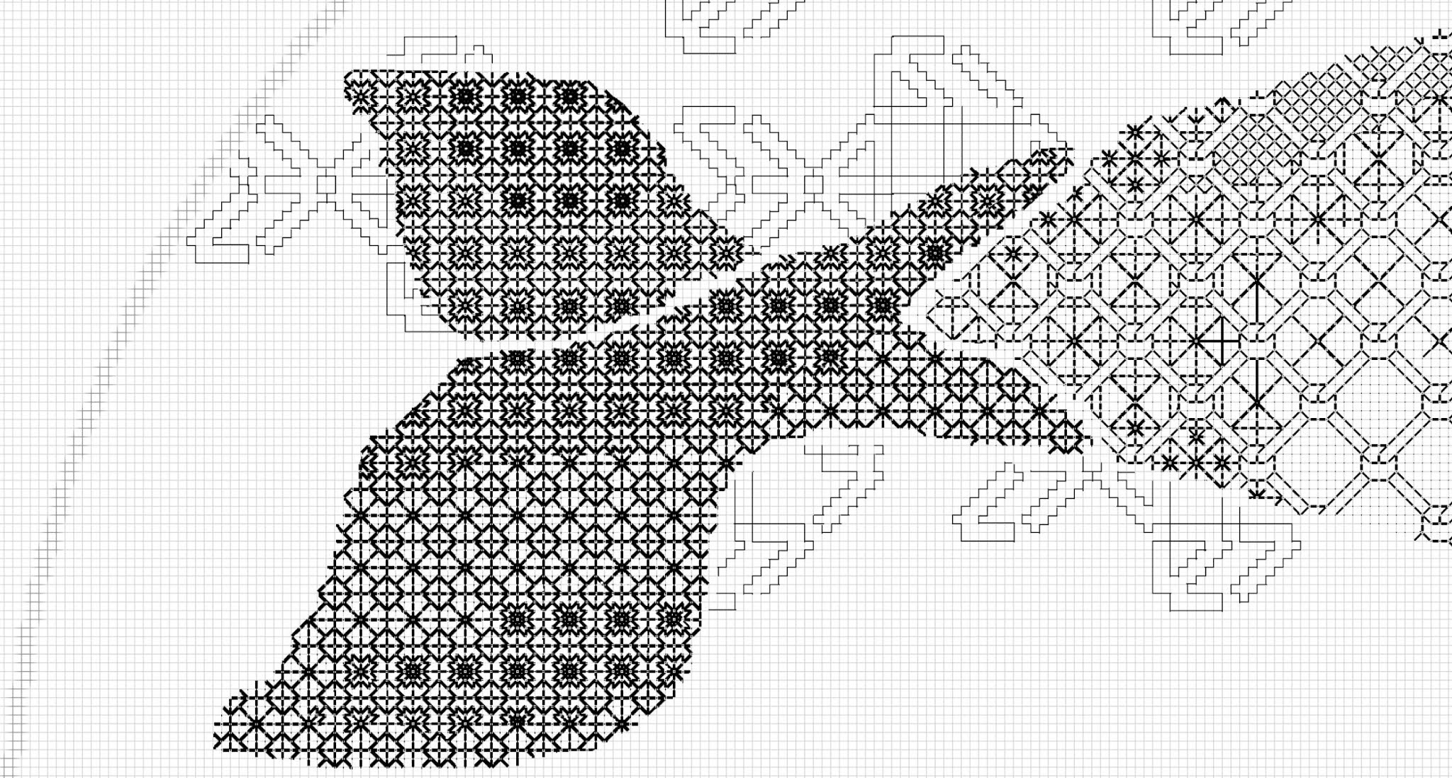 Whale Blackwork Pattern - AvaMakesThings