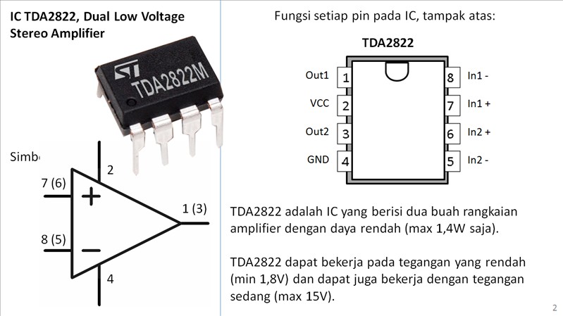 TDA2822M IC Pinout, Features, Alternatives, Applications, 50% OFF