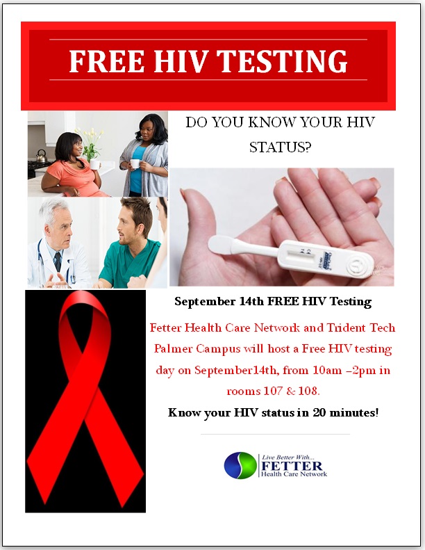 TTC Student Activities: Sept 14: FREE Confidential HIV Testing at Palmer