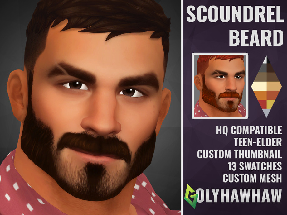 Борода Overnight Stubble от GolyhawhawThe Sims 4 - Manly Man