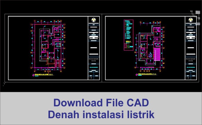 Download Denah instalasi listrik File Autocad Via Google Drive - Arsimedia