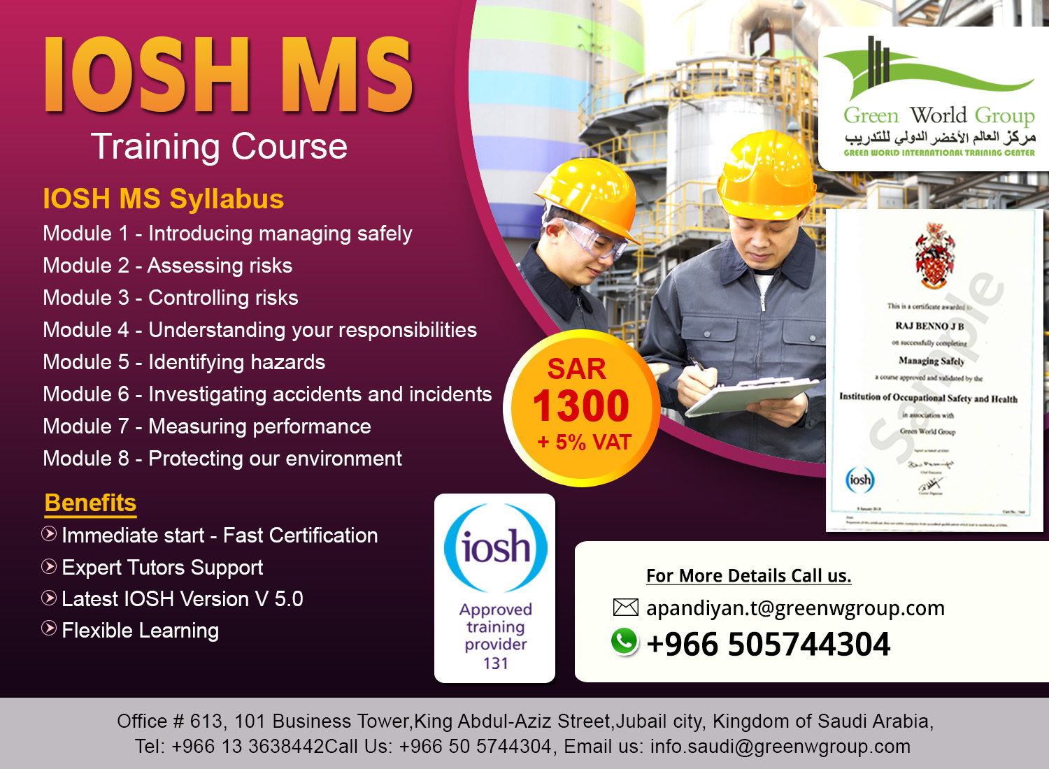 IOSH Managing Safely Course in Accredited Training Institute - Nebosh ...