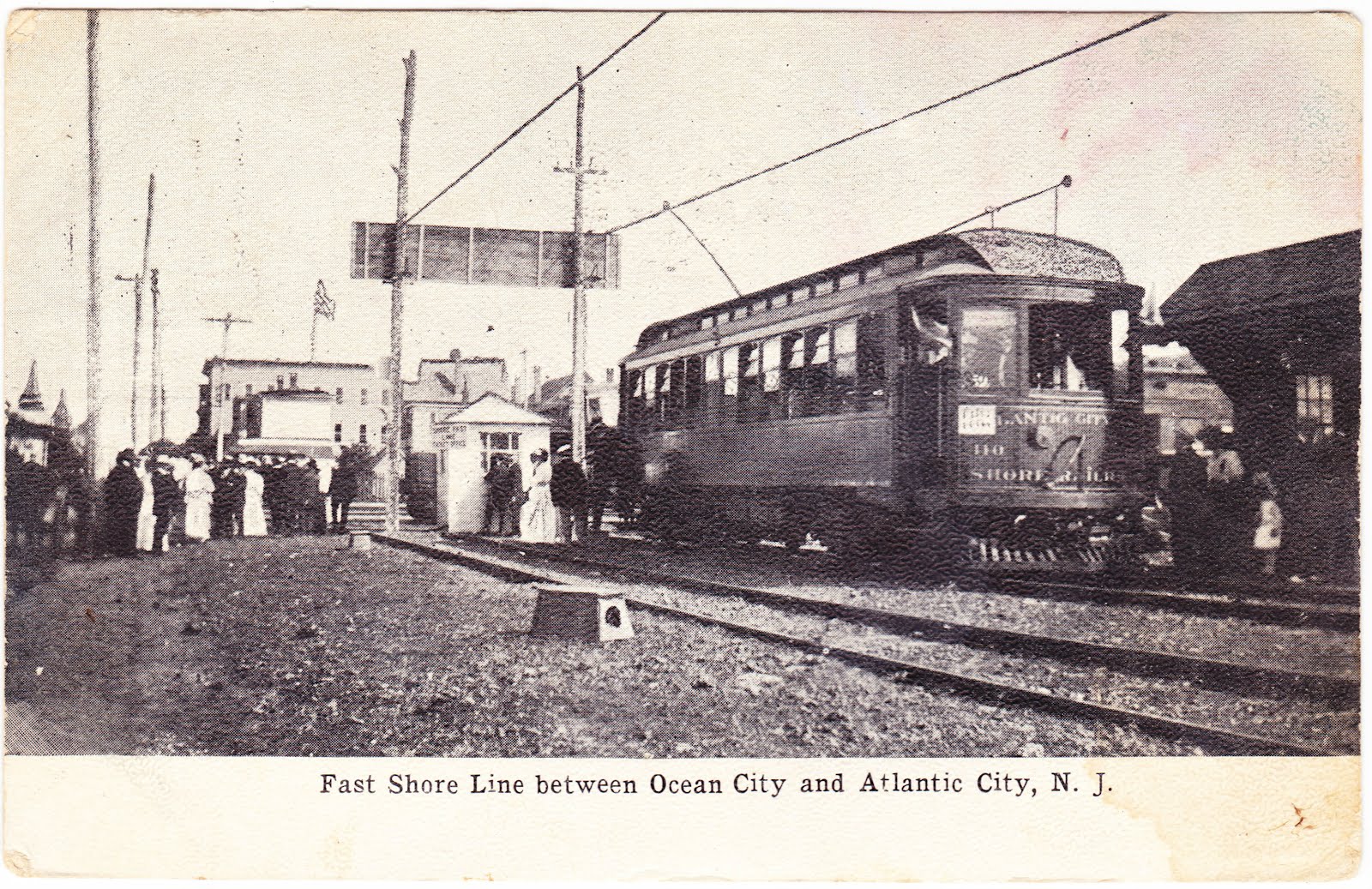 Papergreat: Saturday's postcard: New Jersey trolley line in 1907