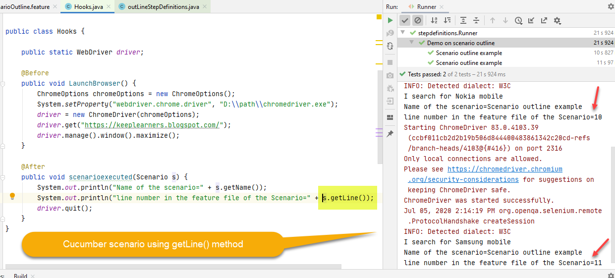 Keep Learning: Cucumber Scenario methods?
