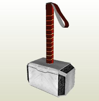 Thor's Mjolnir Papercraft | Papercraft Paradise | PaperCrafts | Paper ...