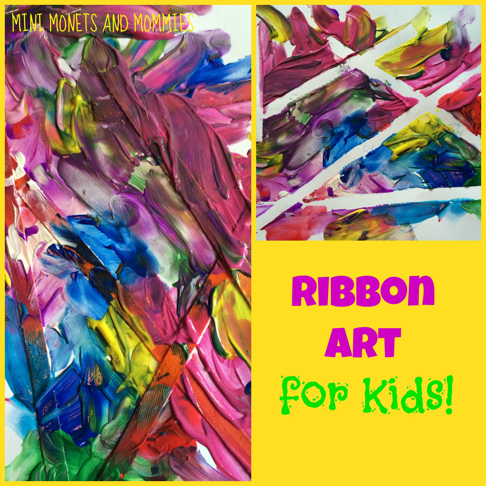 Mini Monets and Mommies: Ribbon Resist Art for Kids