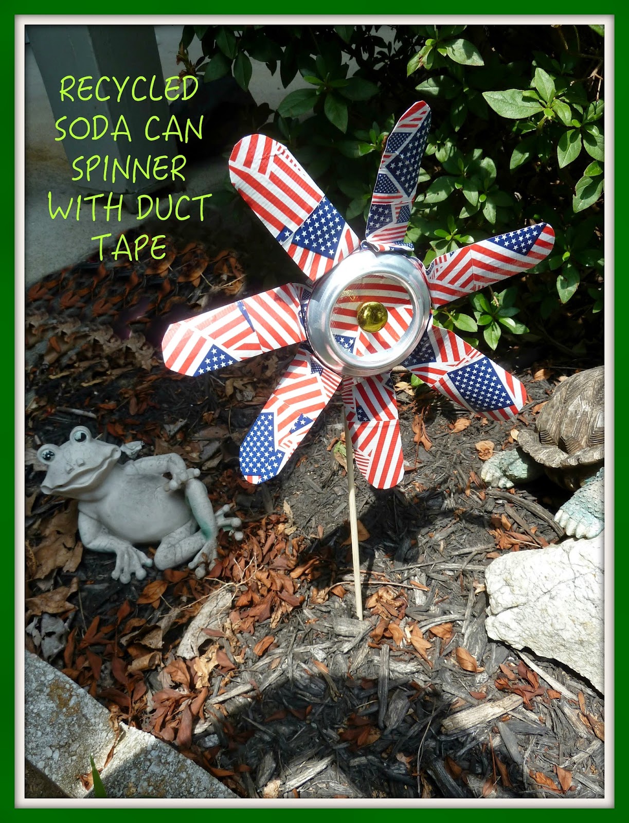 Make it easy crafts: Recycled soda can spinner with duct tape