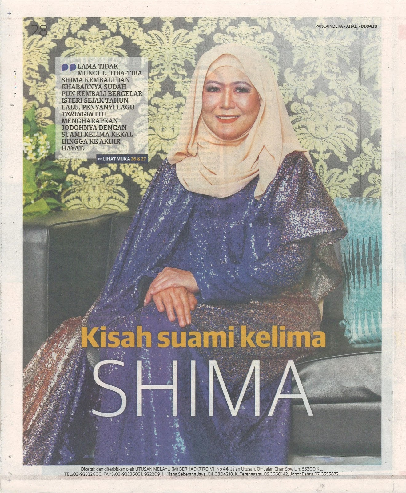 SHIMA: THE BEST SINGER EVER BORN: LIPUTAN MEDIA: KISAH SUAMI KELIMA SHIMA