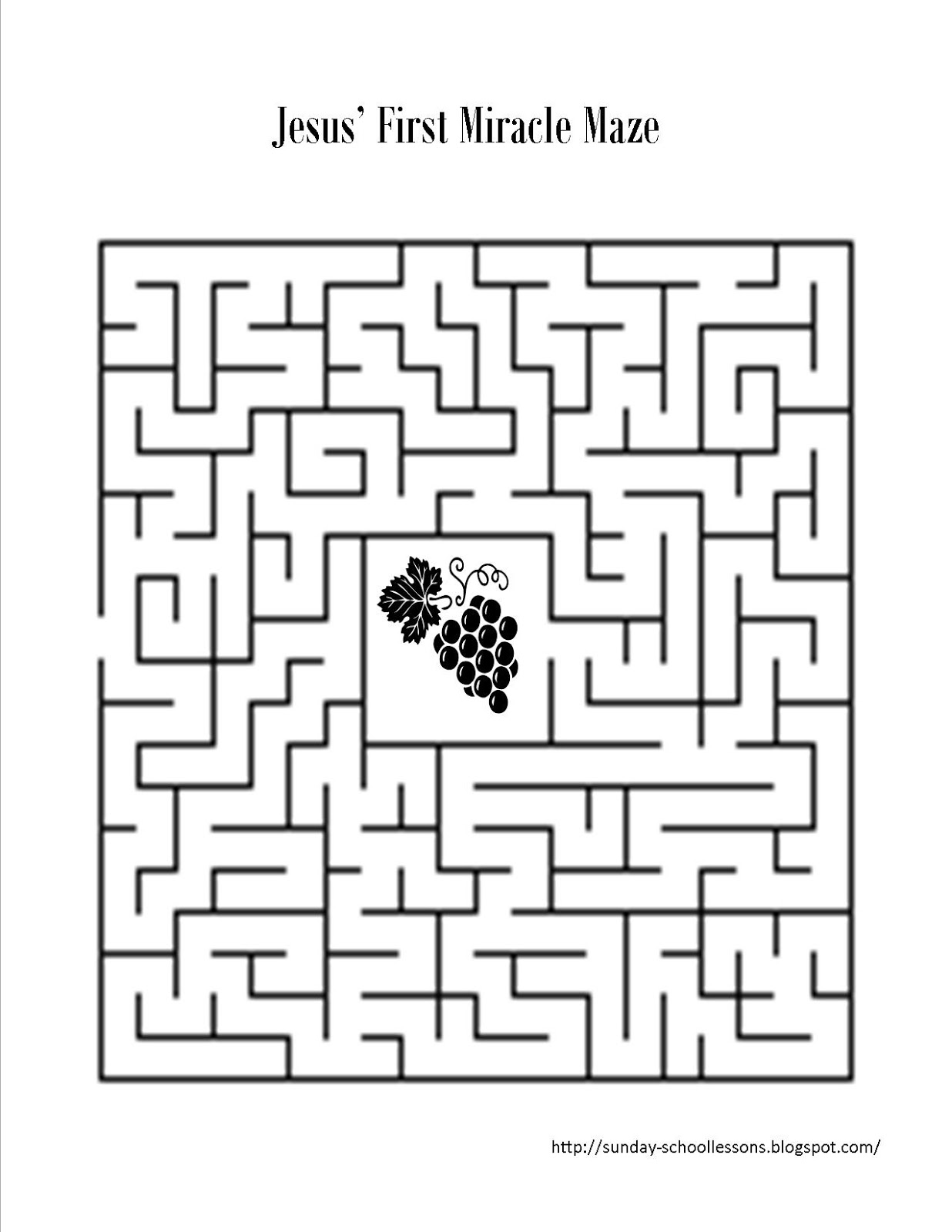 First Miracle of Jesus Maze - FREE Sunday School Activities ~ Sunday ...
